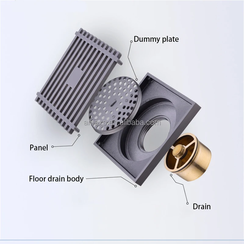 Solid Brass Shower Drain - Modern & Durable Bathroom Fittings
