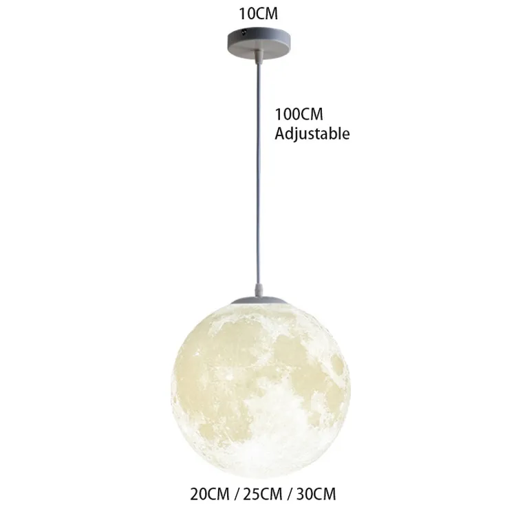 Home Decorate Moon Pendant Lamp - 3D Printing Ceiling Light