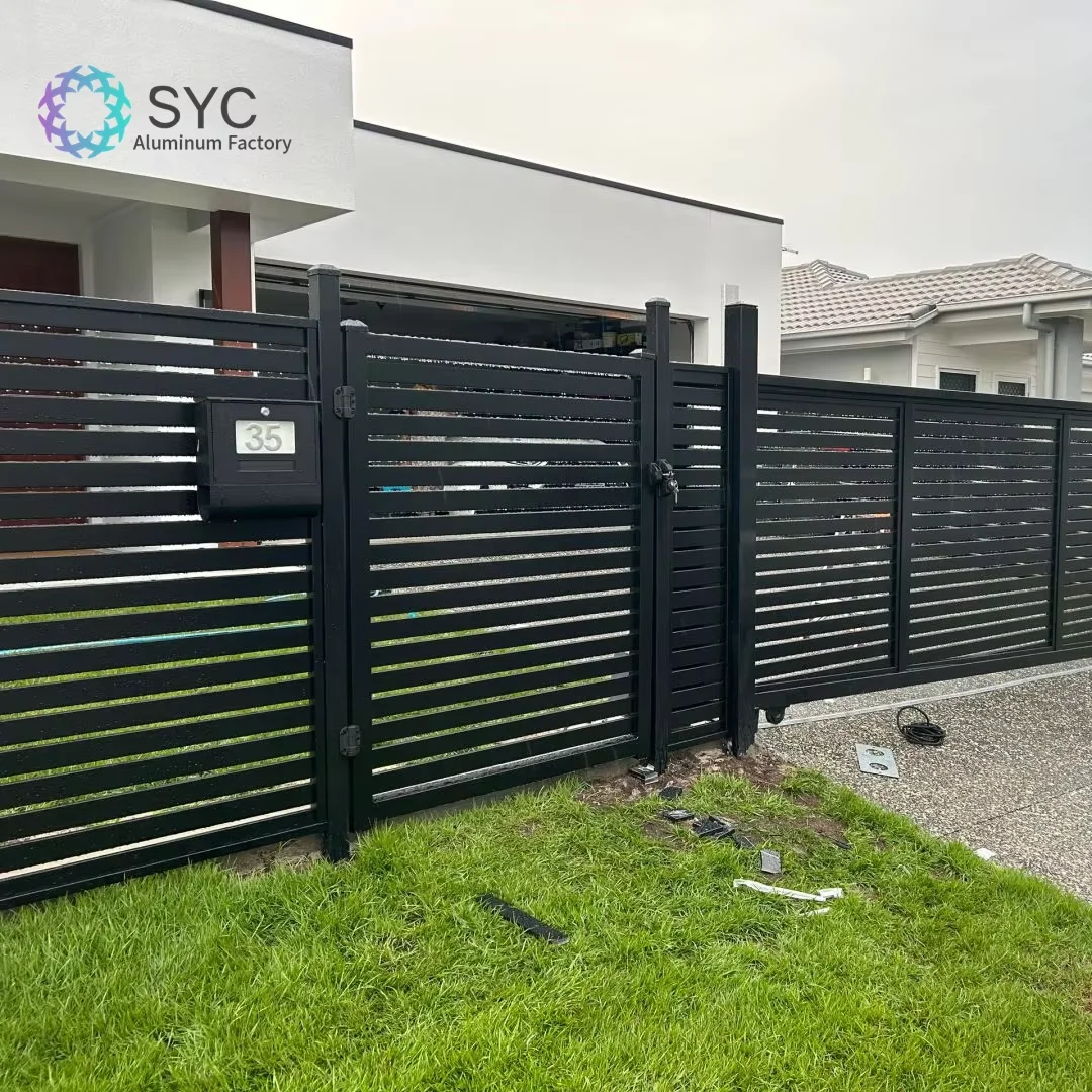 Slats Panels Metal Fence Panels Horizontal Aluminum Waterproof ...