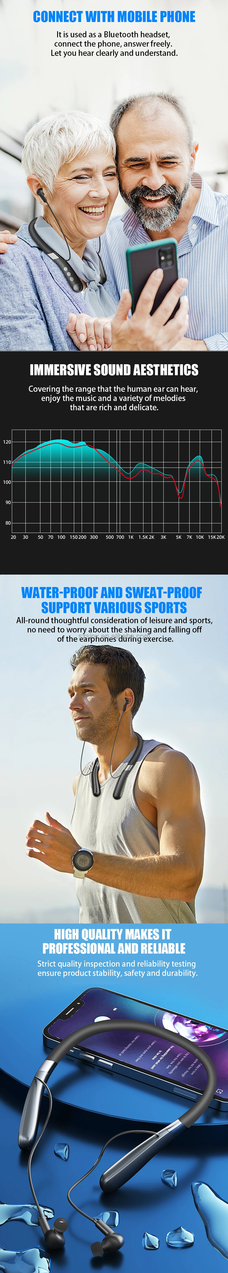 16 Channel Digital Hearing Aids Earbuds Hearing Aid Around Neck Older ...