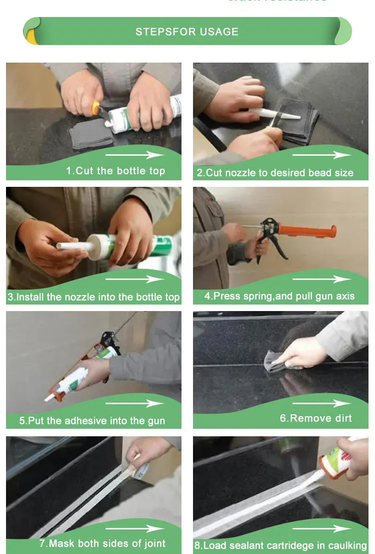 High Quality Waterproof Mirror Fix Crystal Clear Silicone Sealant Agent ...