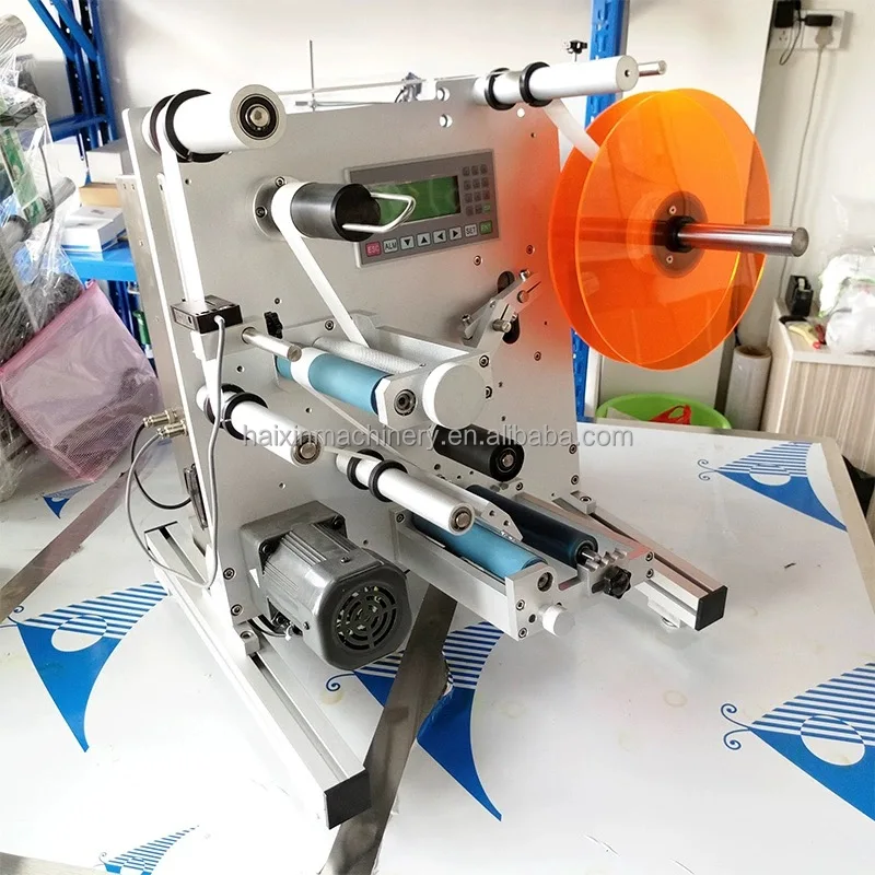 Manual Semi-automatic Glass Jar Wine Bottle Sticker Labeling Machine ...