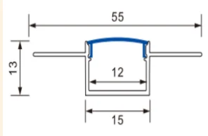 Hot Selling 15mm Alu Flexible LED Profile for Ceiling Lighting