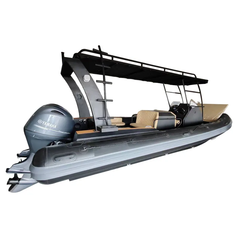 Luxury 25ft RIB760 Deep V Aluminum Hull Hypalon RIB Boat With Sunbed ...