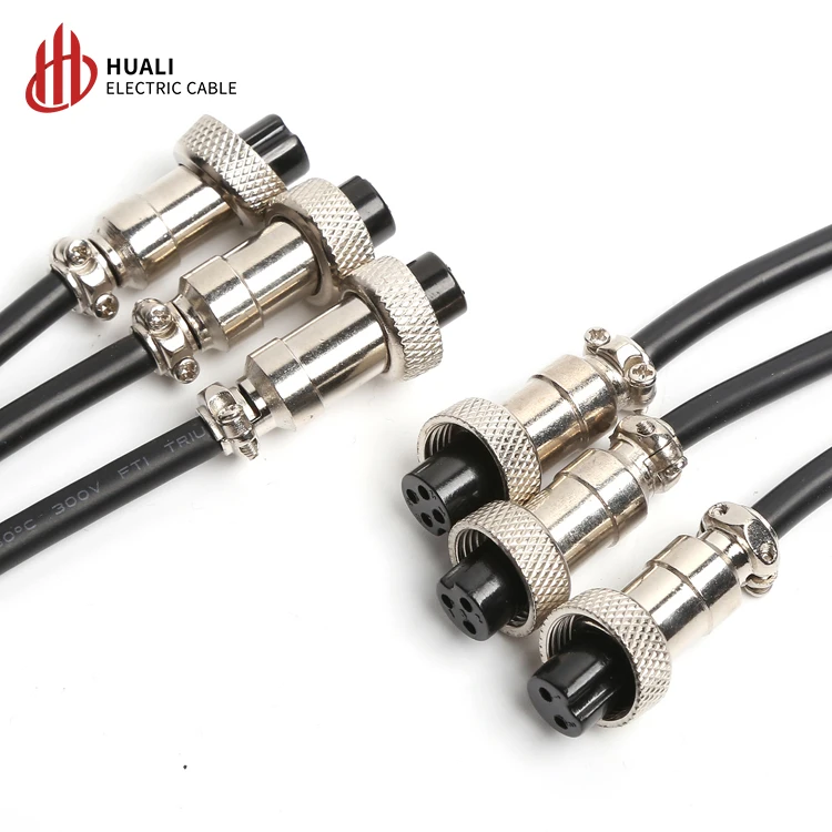 Welding Gx12 Aviation Head With Wire Connection Wire,2-core,4-core,5 ...