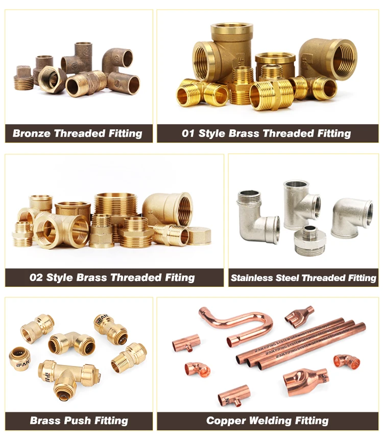 IFAN Water Use Brass Tube Fitting Plumbing Brass Accessory Copper ...