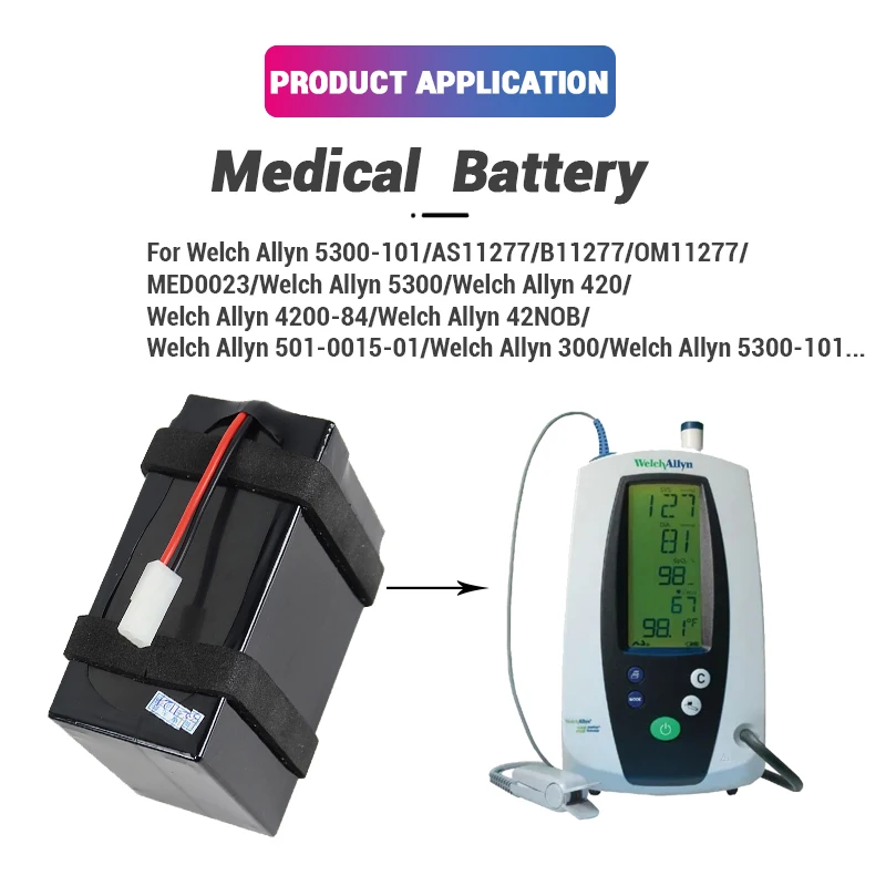 Ni-mh 6v 5000mah 5300-101 As11277 B11277 Om11277 Med0023 Battery For ...