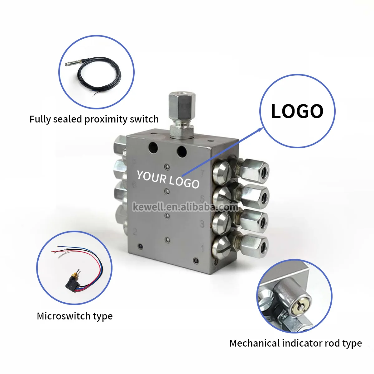 SSV17Manifold Progressive Lubrication Lobe Metering Grease Dispenser Block Device of Oil Divider ...