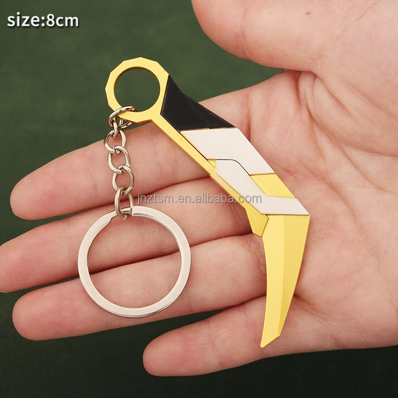 9cm Mini Metal Valorant Keychain Valorant Knife Keychains Mini Valorant ...