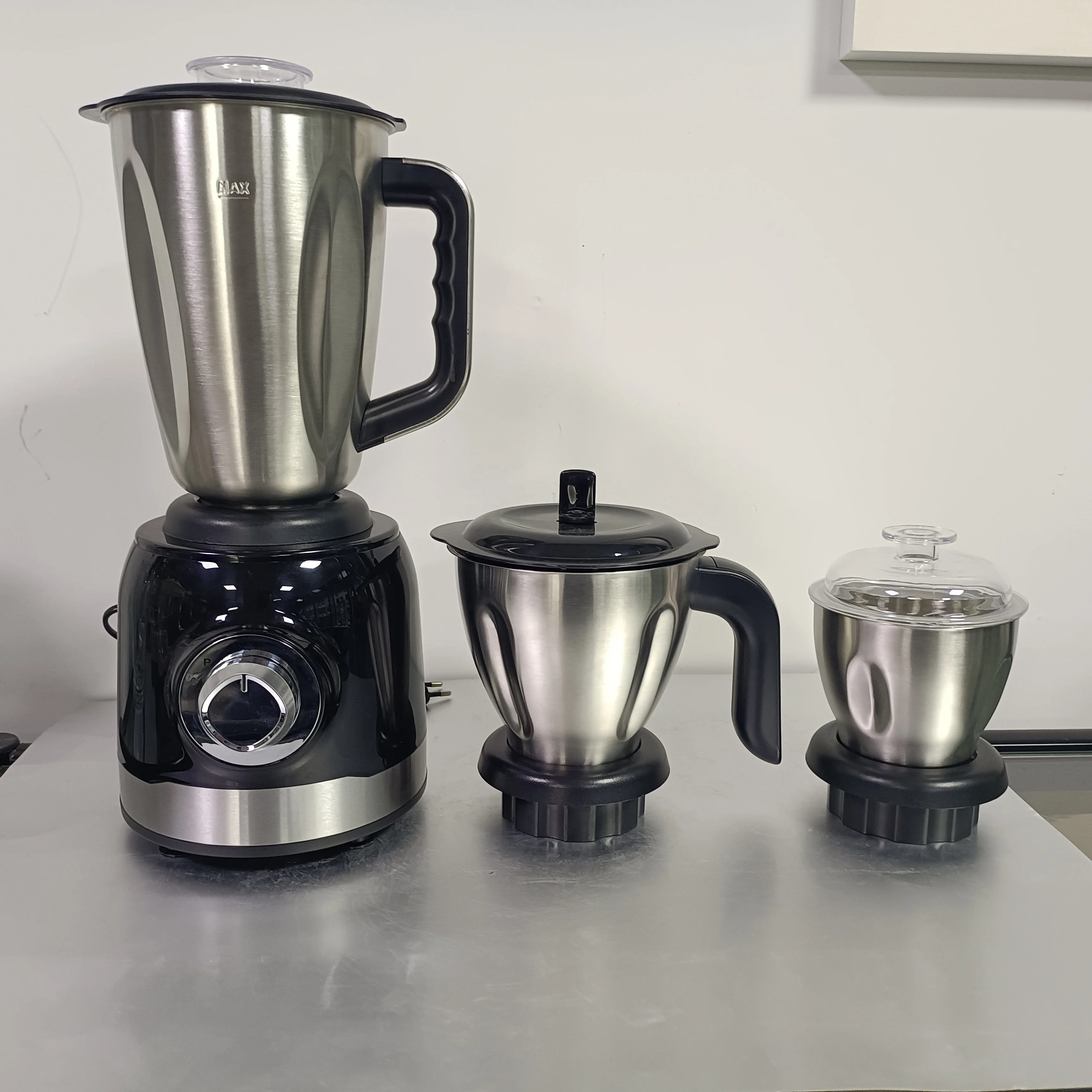 Calinfor 3 in 1 Stainless Steel Blender - High Speed Kitchen Appliance