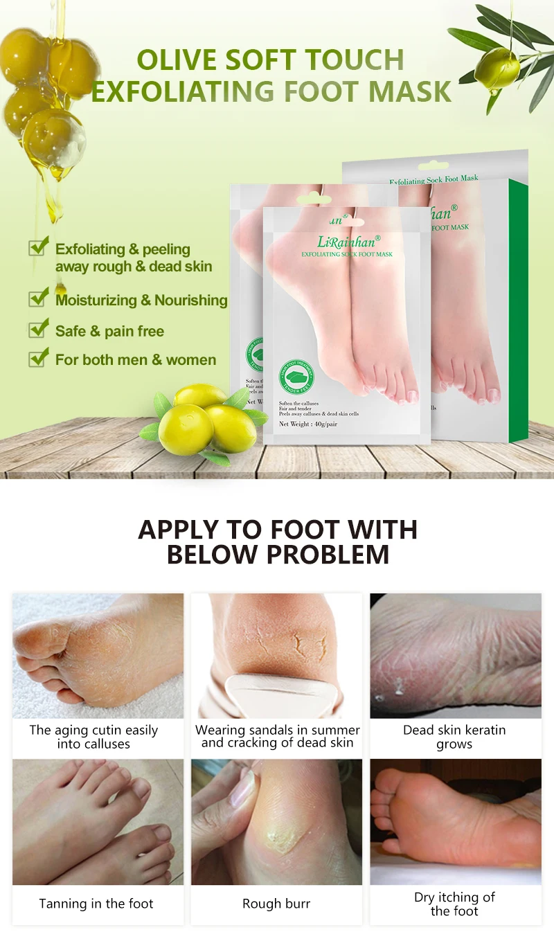 Private Label Hot Selling Exfoliating Foot Peel Mask Foot Exfoliation ...