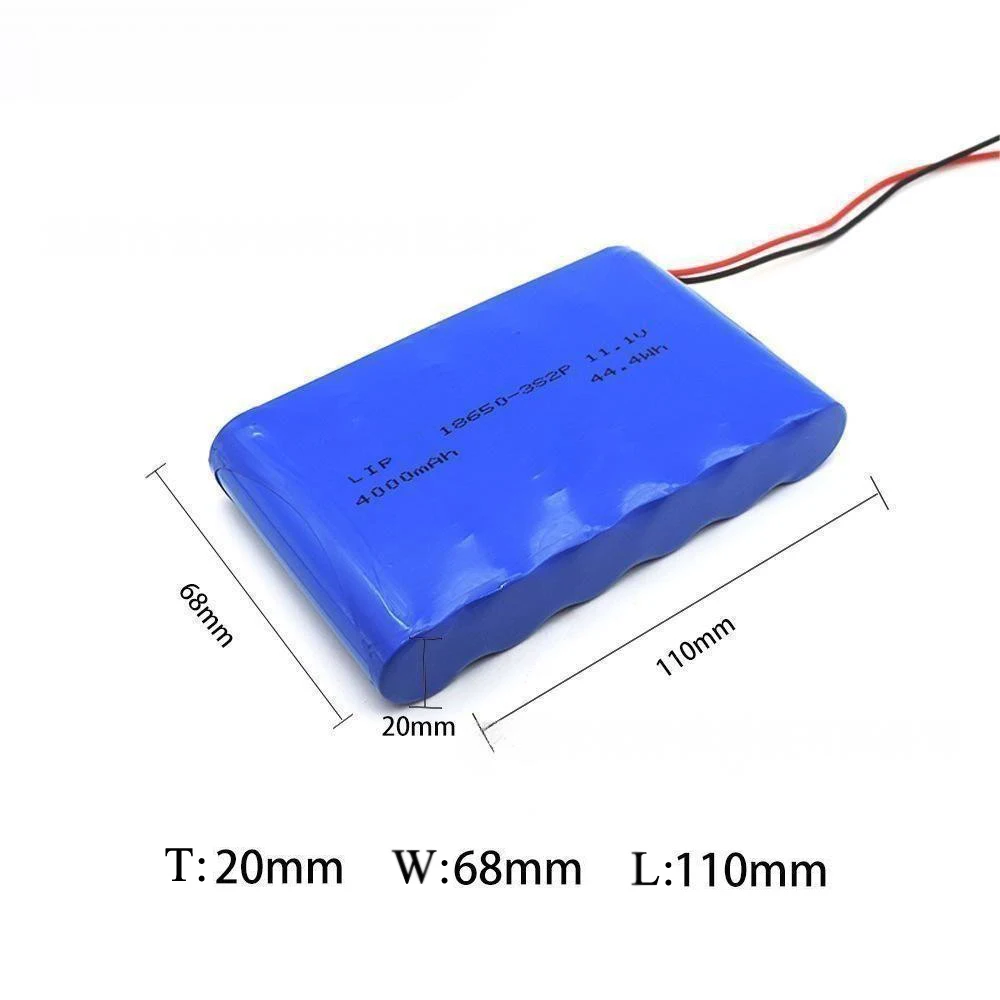 Li-ion Battery Pack 18650 3s2p 4000mah 5000mah 6000mah 7500mah 11.1v ...