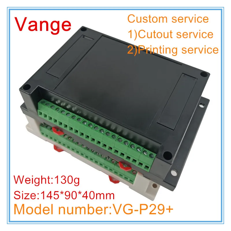 Vange Din Rail Junction Box 145*90*40mm ABS Plastic Enclosure PLC ...