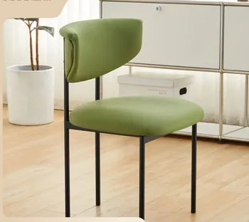 Modern Chair Wrap-around Design Fabric Upholstered Dining Chair Kitchen ...