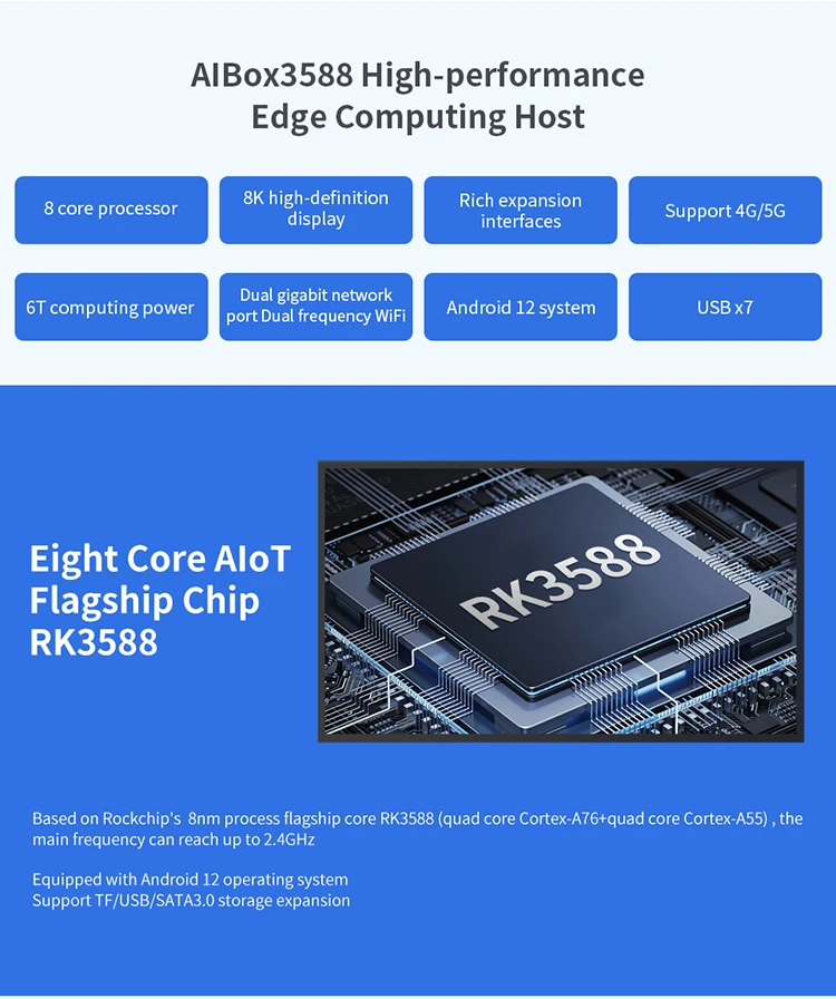 Rk3588 Aibox3588 Hdm-i Android Player Box 8 Core Processor 6t Computing ...