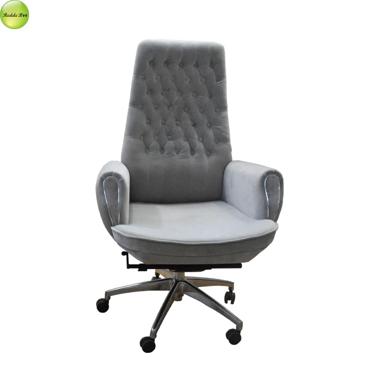 Modern Luxury High Back White Button Leather Office Chair 9005