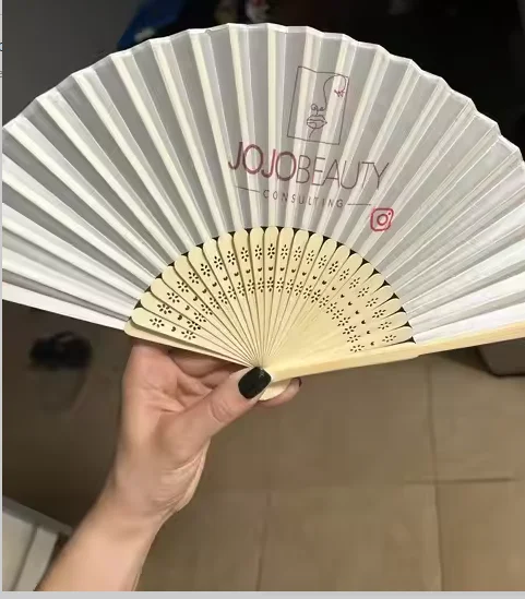 Wedding Fan Invitation Card - Red Bamboo Hand Fan Souvenir