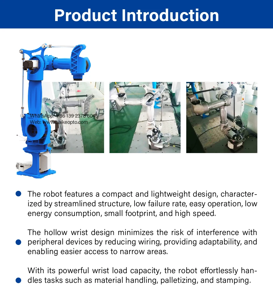 8kg Payload 975mm Working Radius Industrial Mini Robot Arm Ros Control ...