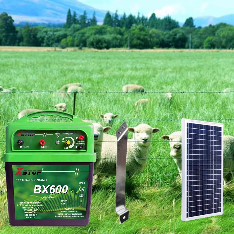 All in One Solar Electric Fence Energizer With Solar Panel for Farm ...
