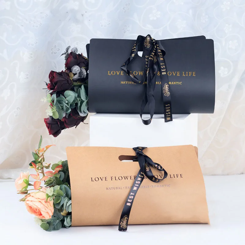 Personalized Logo Custom Flower Bouquet Packaging Wrapping Bag Portable ...
