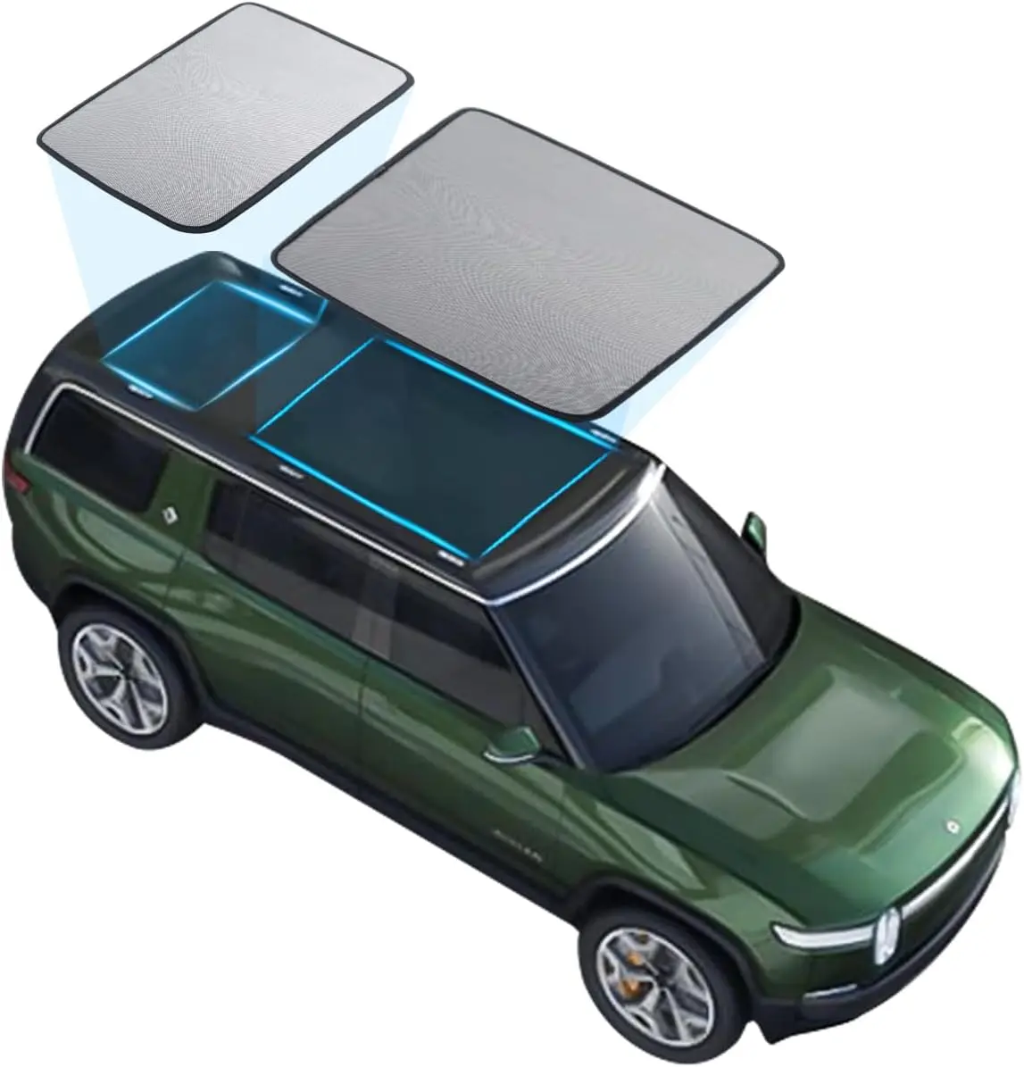 Roof Sunshade for Rivian R1S,Blocks Glare,Heat, and UV Rays,Compatible ...