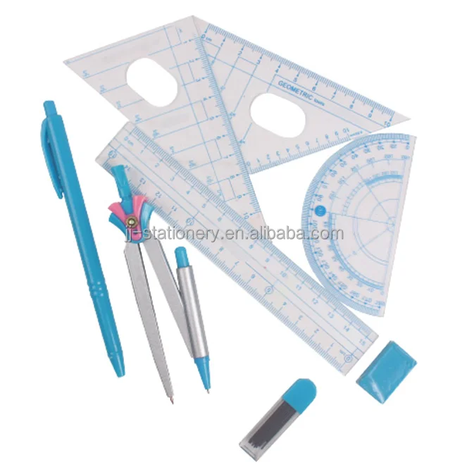 Math Geometry Kit Multi Functional Drawing Compasses 8PCS Set School ...