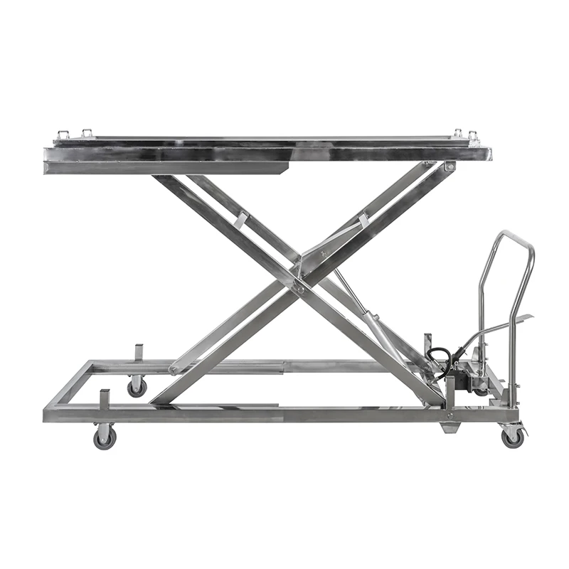 ROUNDFIN Mortuary Body Lifting Trolley Hydraulic Mortuary Corpse ...
