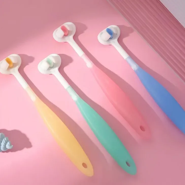 New 3 Sided Toothbrush Triple Autism Sensory Toothbrushes Kids Training ...