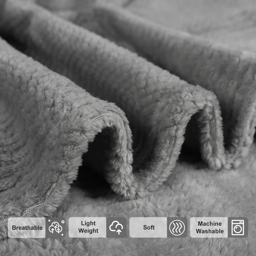 Eco-friendly Super Soft Polyester Jacquard Flannel Fleece Throw Blanket ...