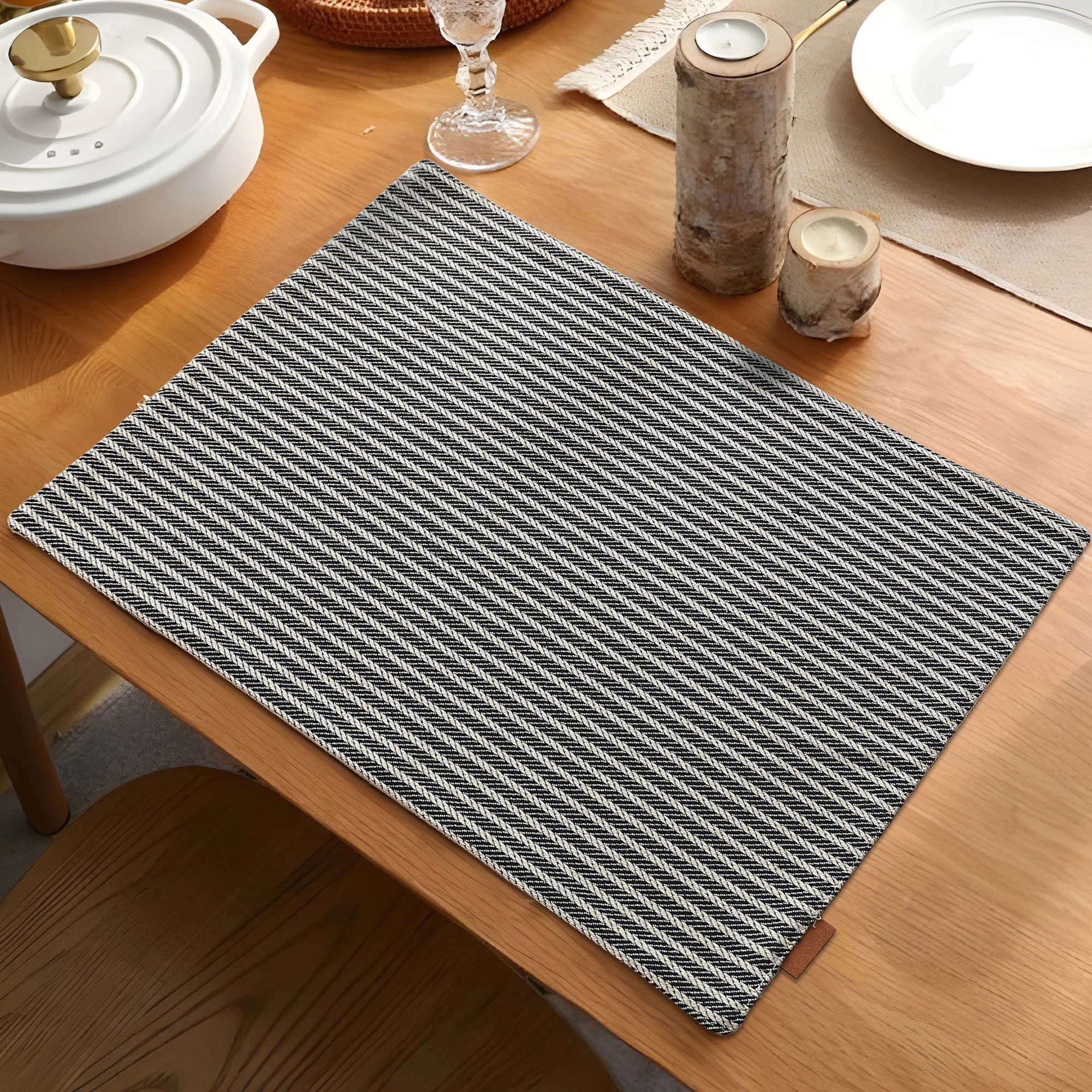 2024 Wholesale Price Two-side Reversible Use Tablemats Suede Fabric ...