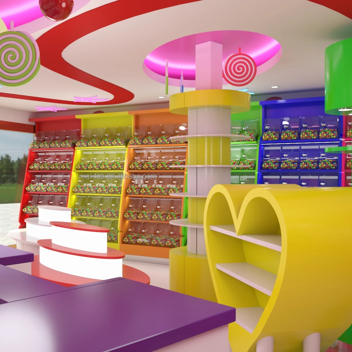 Customized Snack Shop Design Candy Shop Furniture Candy Store Interior ...