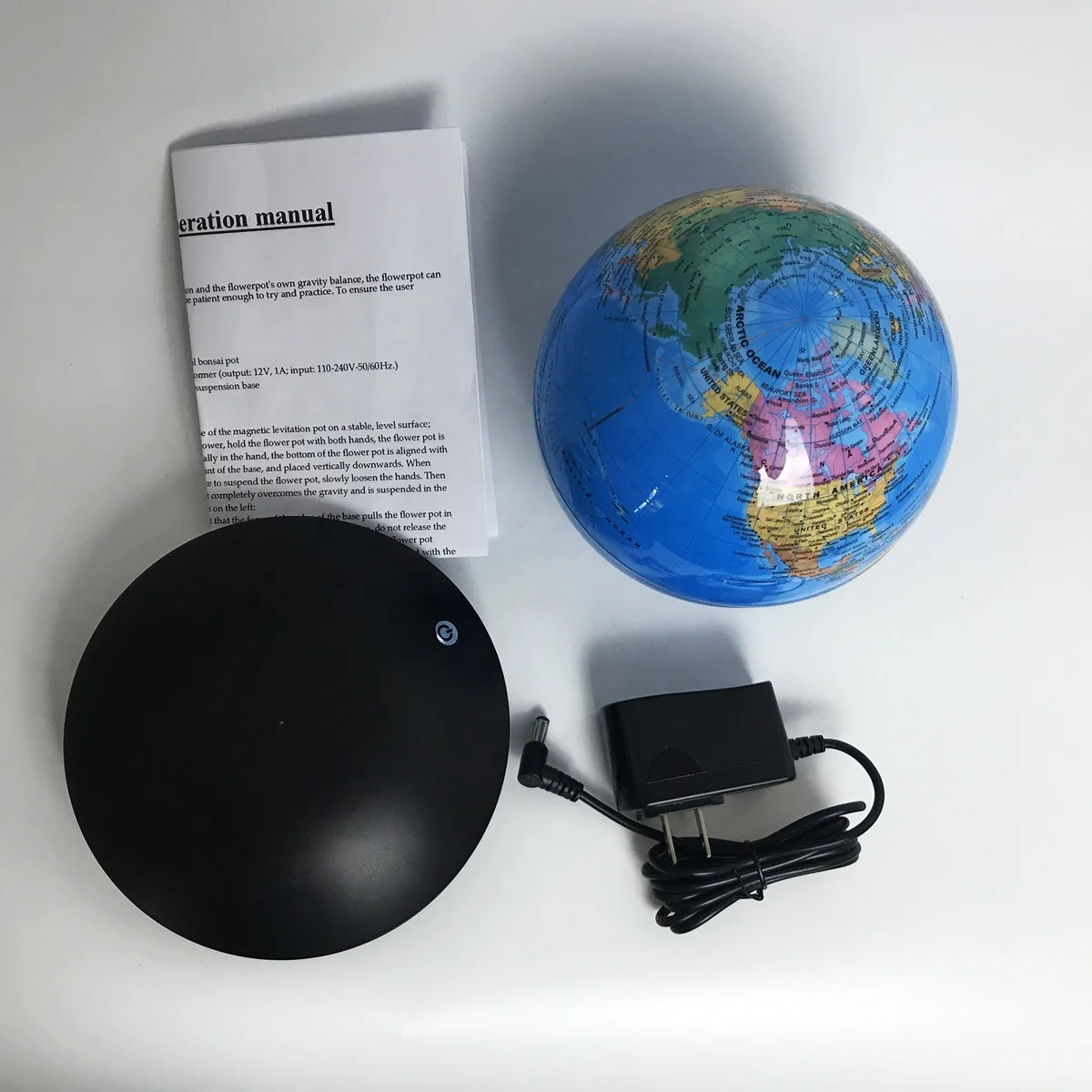 HCNT Floating World Map Globe - Educational Gift