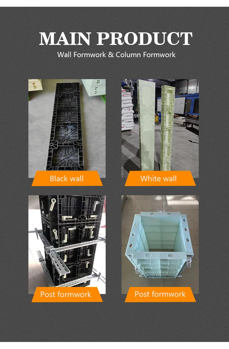 Reusable More Than 120 Times Plastic Concrete Formwork for Foundation ...