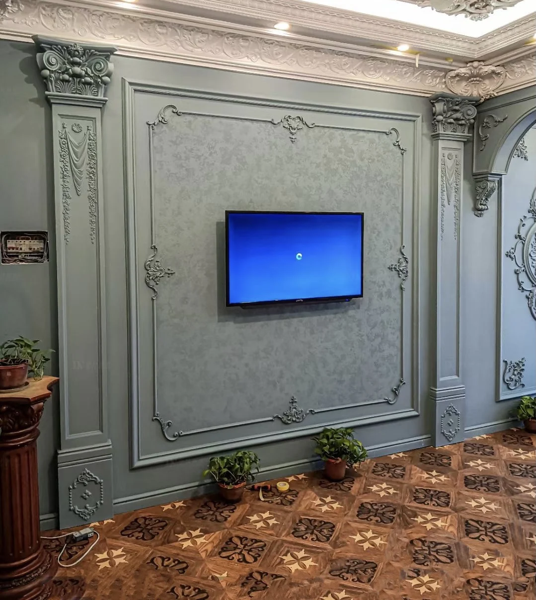 Polyurethane Foam Roman Pillar Molding Decorative Pu Roman Pillar ...