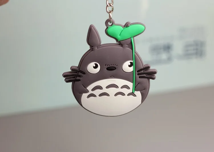Soft Pvc Cartoon Figure Totoro Key Chain Key Ring Cute Anime 3d Double ...