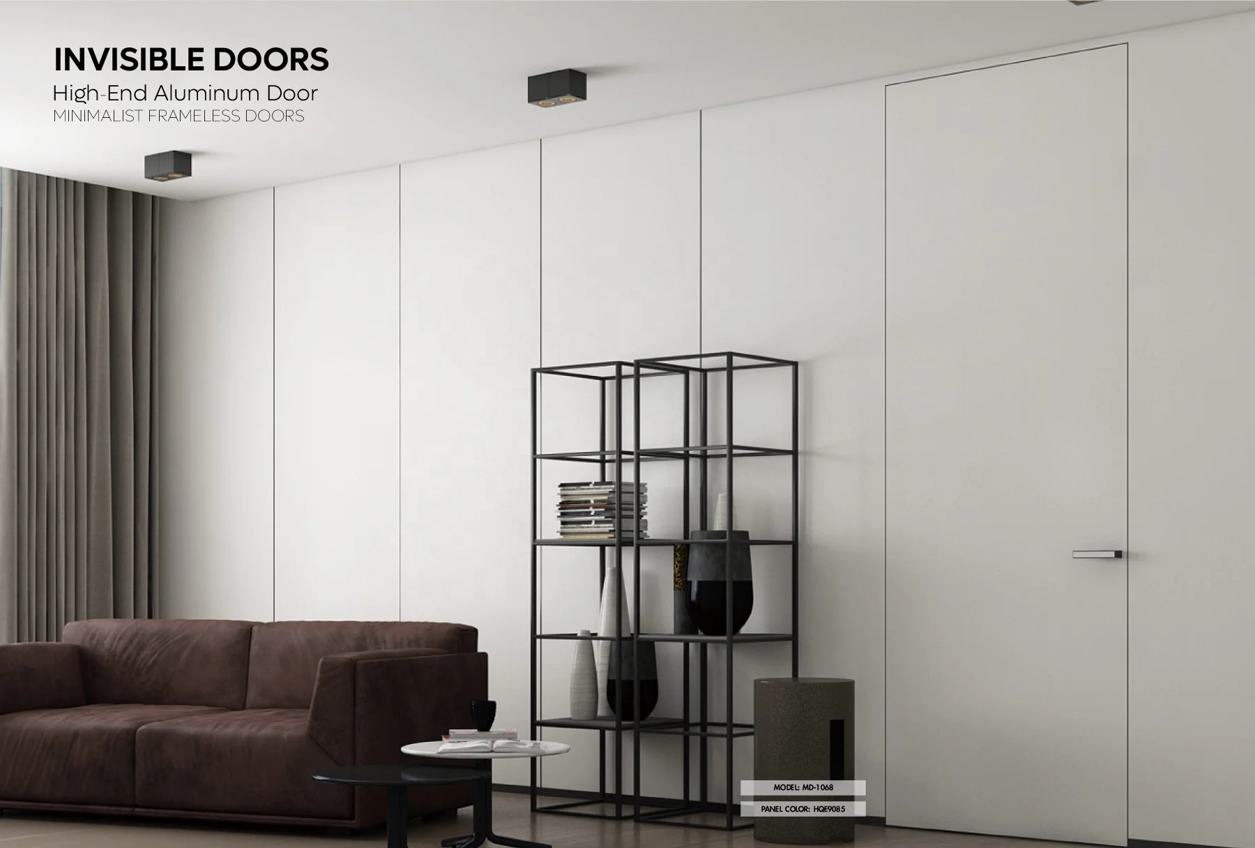 Heavy Duty Side Hung Slab Panel Interior Door Luxury Minimalist ...