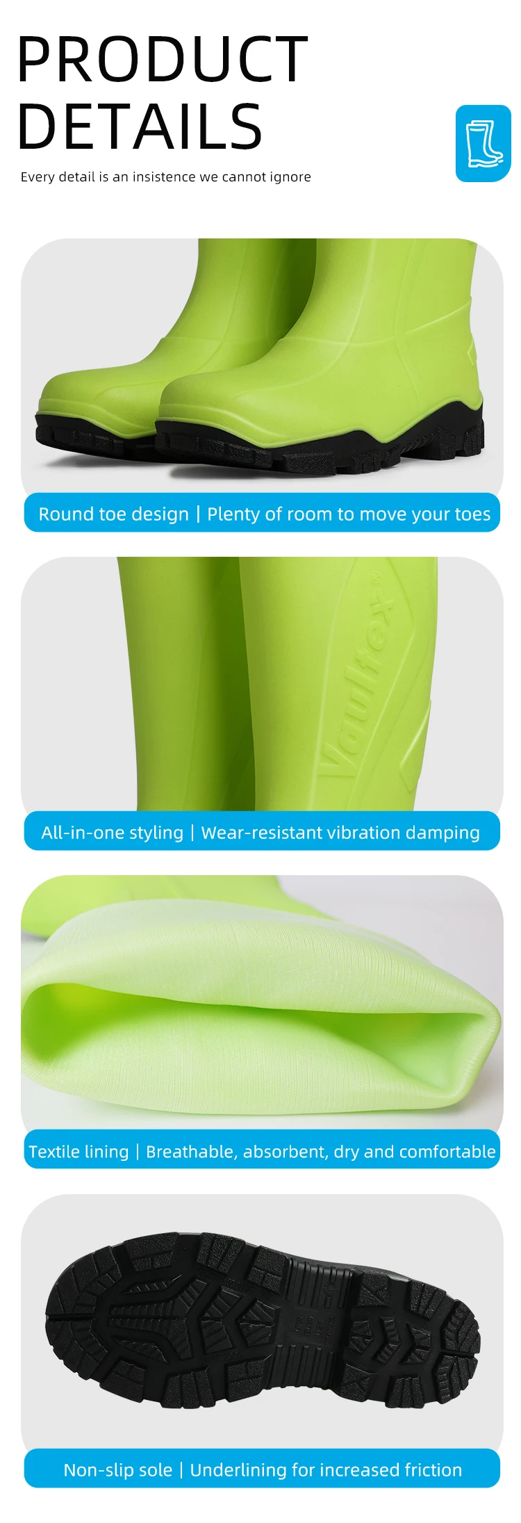 Vaultex China Rain Shoes Factory - Durable & Stylish Boots