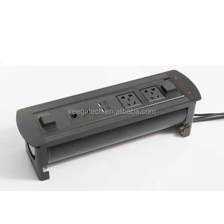 Motorized Automatic Flipping Universal Power Socket for Office