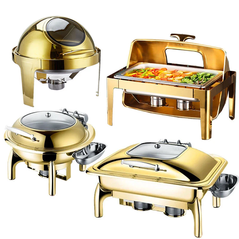 Luxury Gold And Silver Buffetware Chaffing Dish Buffet Food Warmer ...