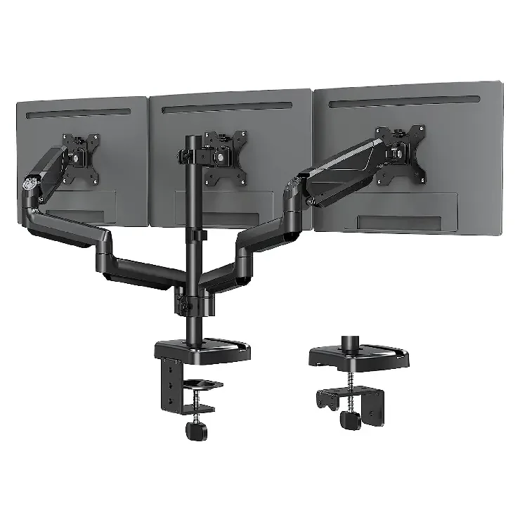Triple Monitor Stand Mount Heavy Duty Gas Spring Monitor Arm Holder ...