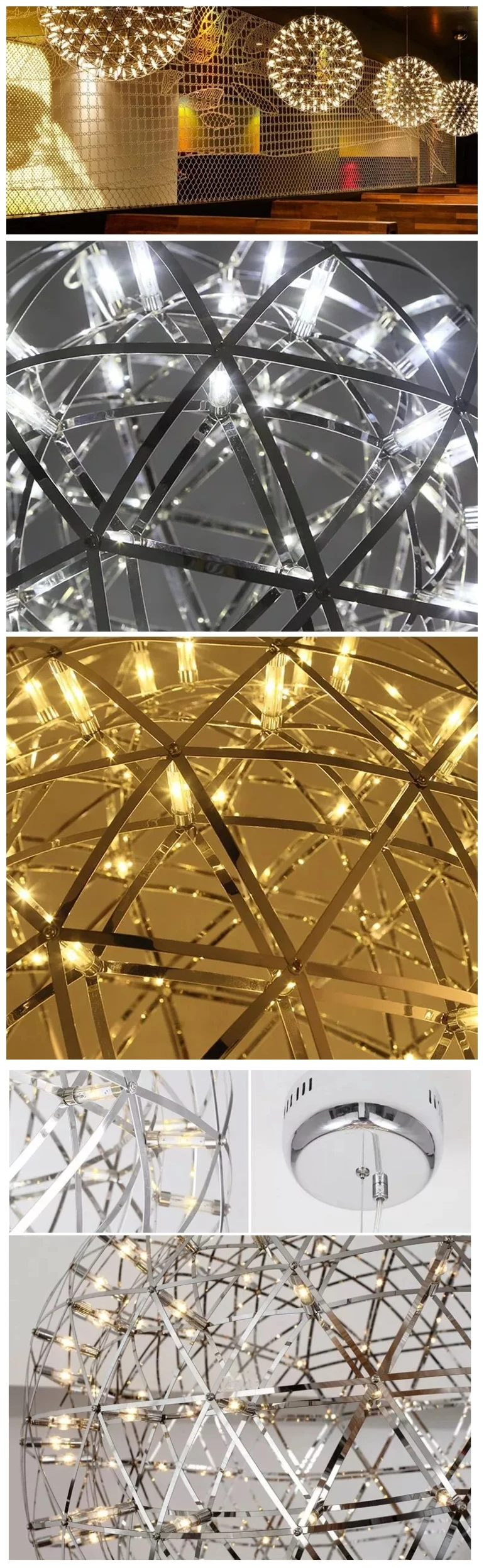 Modern Sparkle Ceiling Light - Flicker Spark Ball Chandelier
