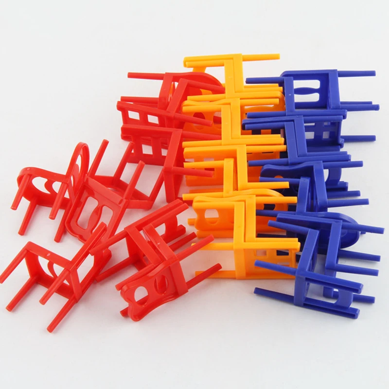 Kids Plastic Chair Stacking Toy Game Balance Stacking Chair Game ...