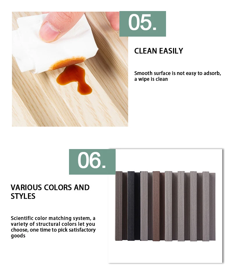 Bamboo Slat Wall Cladding Background Board Wpc Fluted Wall Panel Click ...