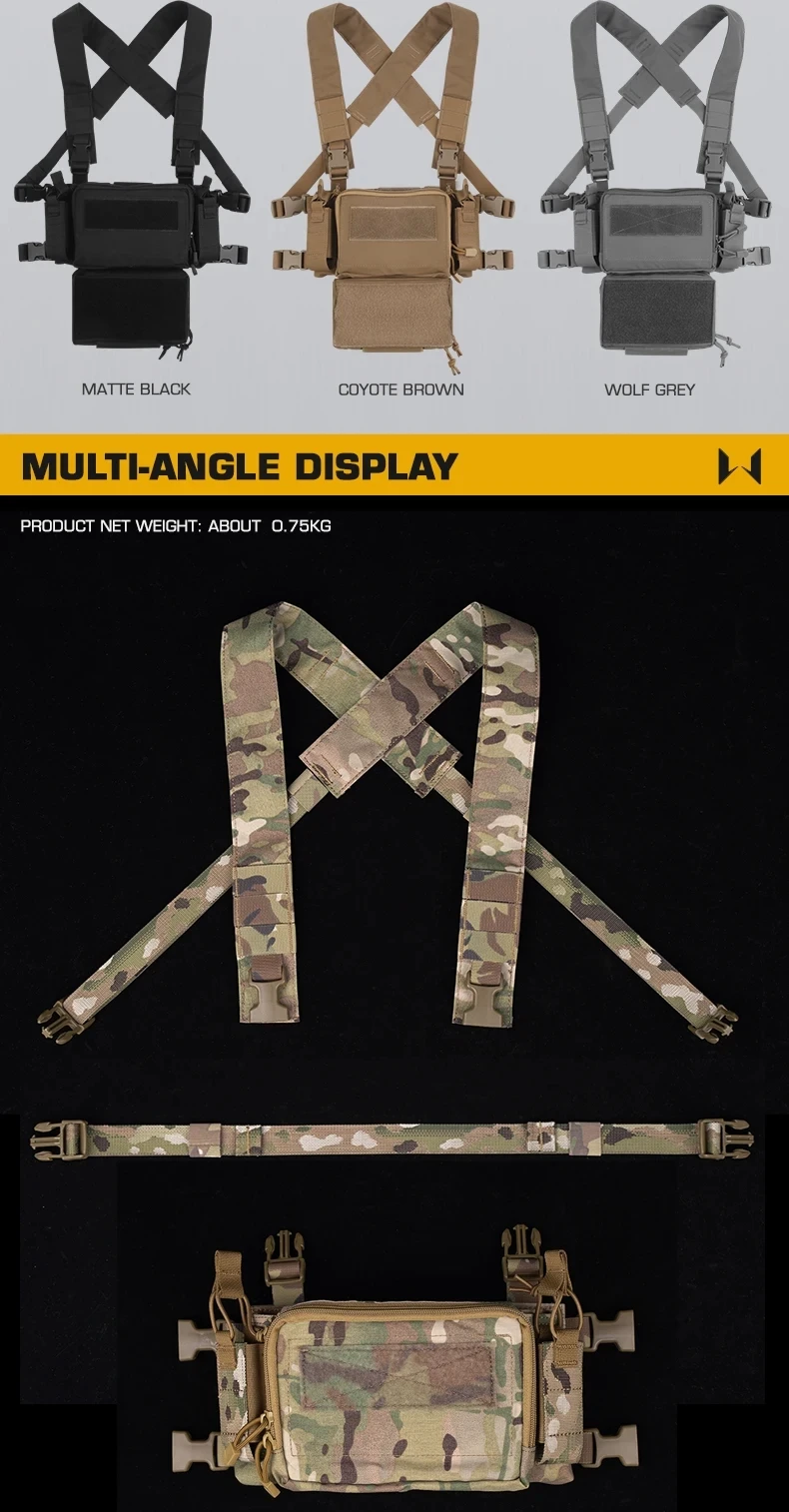 D3crm Chest Rig Set Cordura Chest Rig With Drop Pouch And 5.56 Triple ...