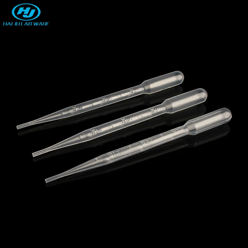 HAIJU Disposable Plastic Pipettes 1ml 3ml 5ml Transparent Graduated ...