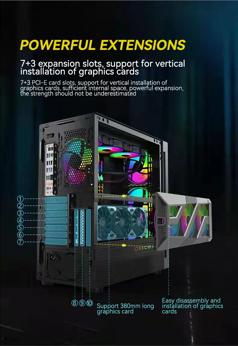 Nvidia PC Case - Large Size Vertical GPU Desktop Case