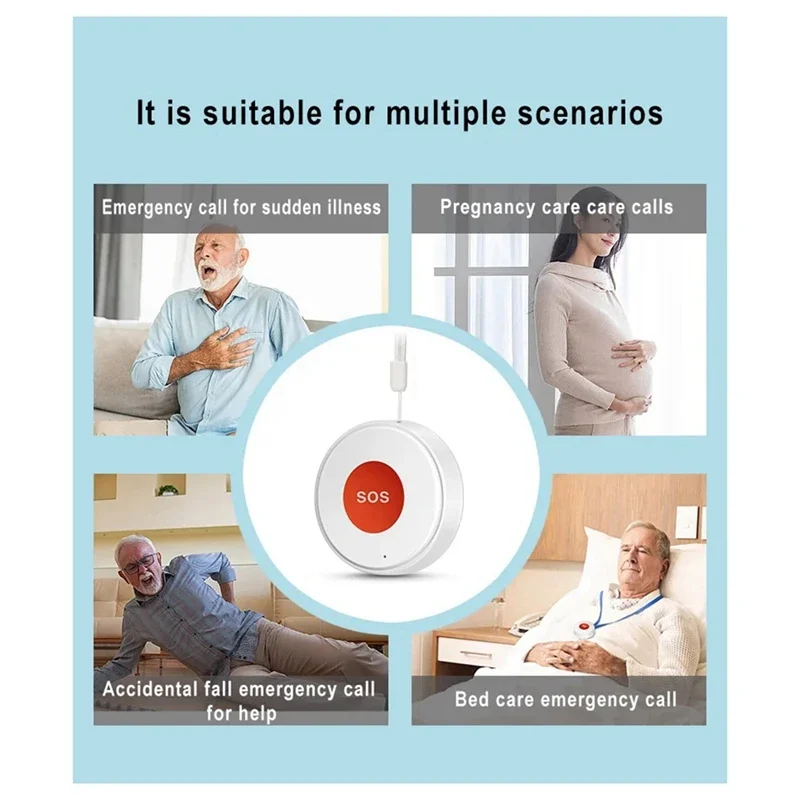 Tuya Smart WIFI Panic Button Elderly SOS Alarm Bell Alert Button ...