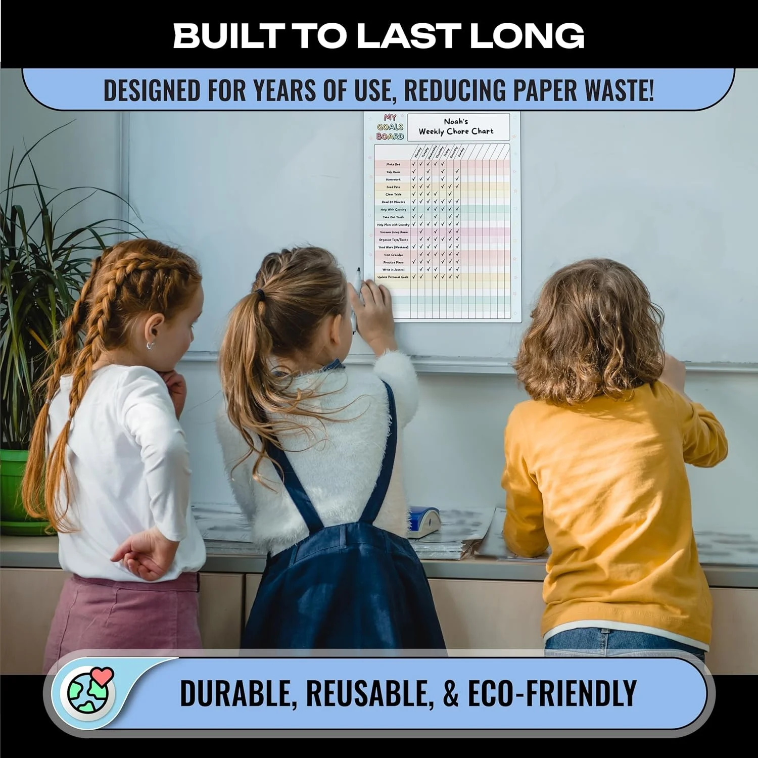 Magnetic Dry Erase Incentive Chart Board | Reward and Task Tracker for ...