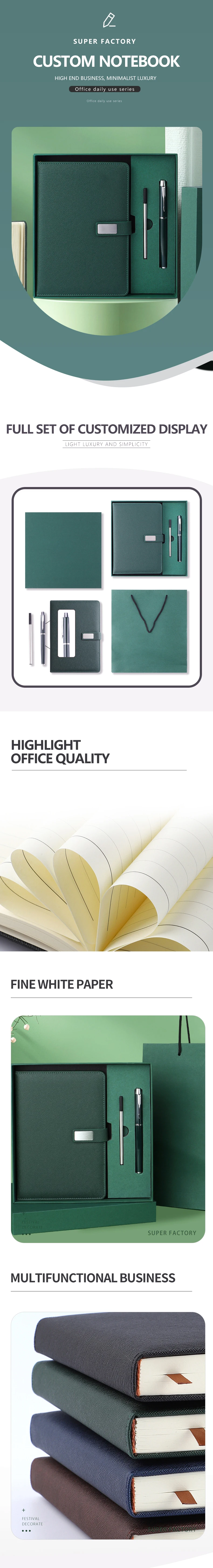 High Quality Leather Notebook - Customizable Business Gift