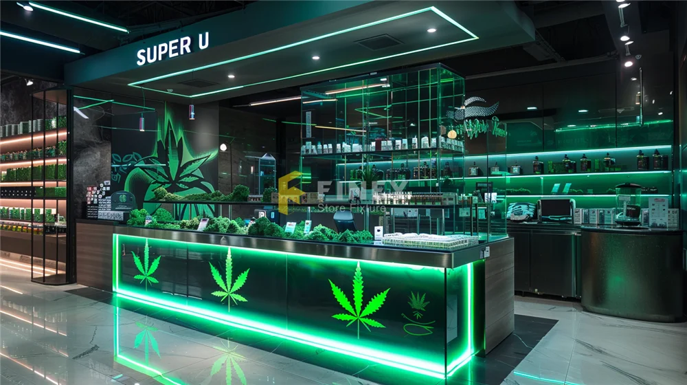Custom Modern Smoke Shop Interior Decoration Design